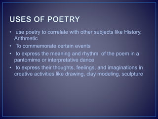 COMPLETE: DEVELOPEMENT OF POETRY FOR CHILDREN AND THEIR POEM-MAKERS | PPTX