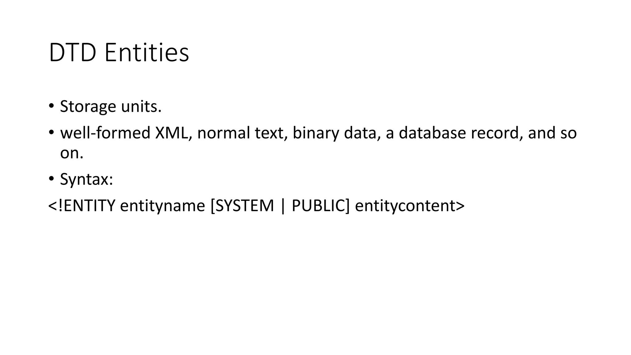 XML DTD and Schema | PPTX