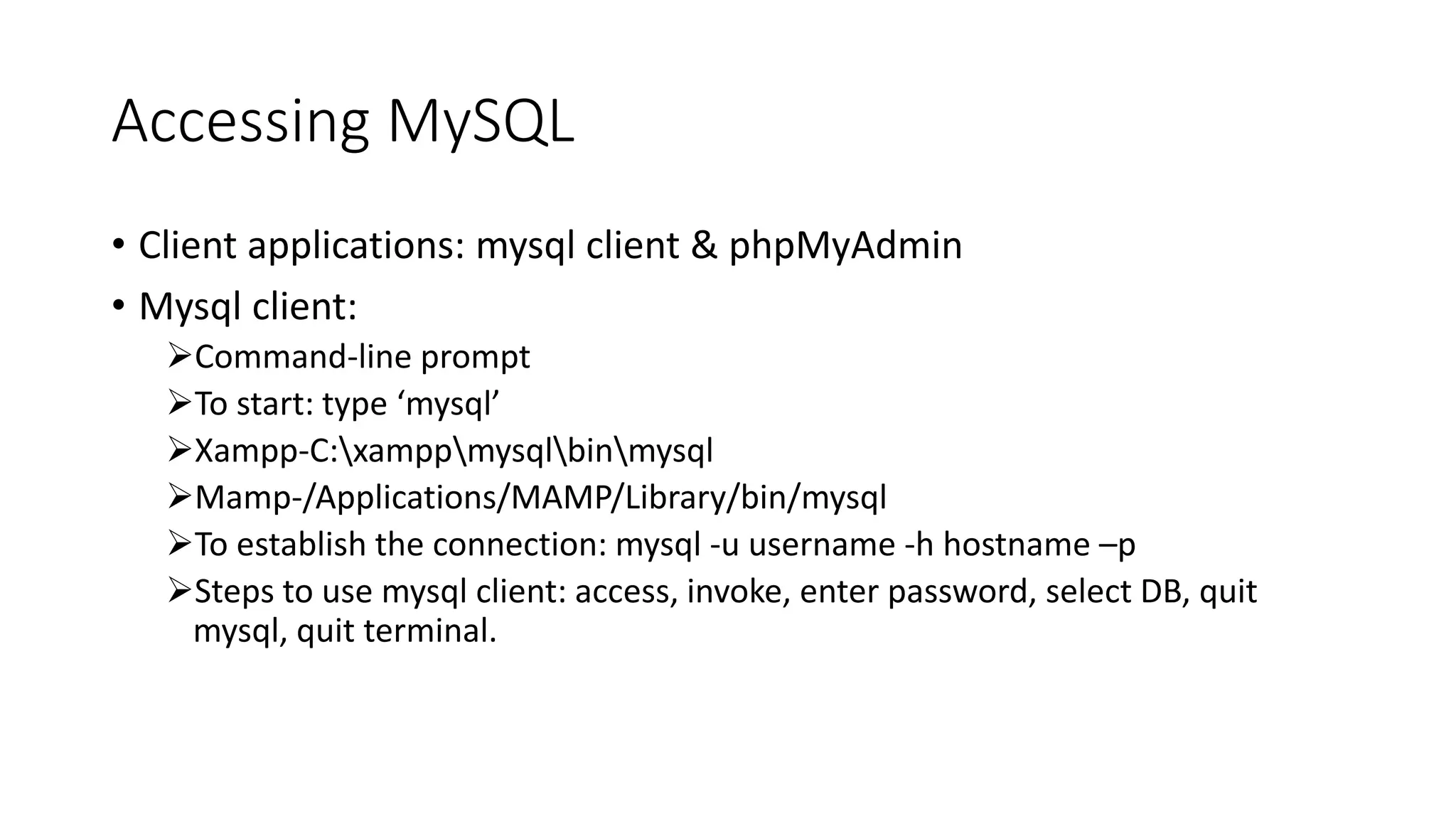 Introduction to MySQL in PHP | PPT