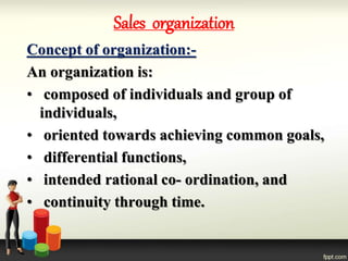Sales organization and relationships||BBA notes | PPTX