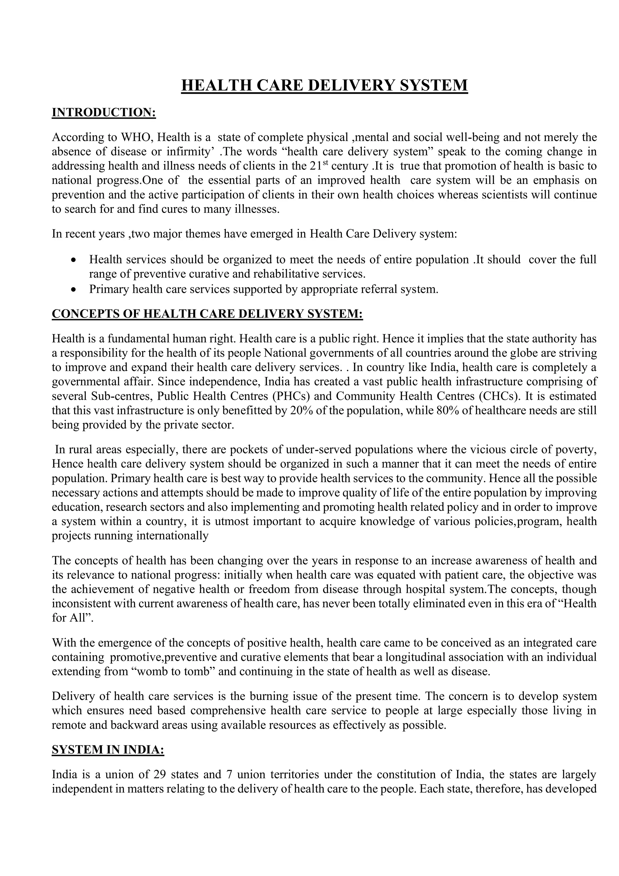 healthcare delivery system | PDF