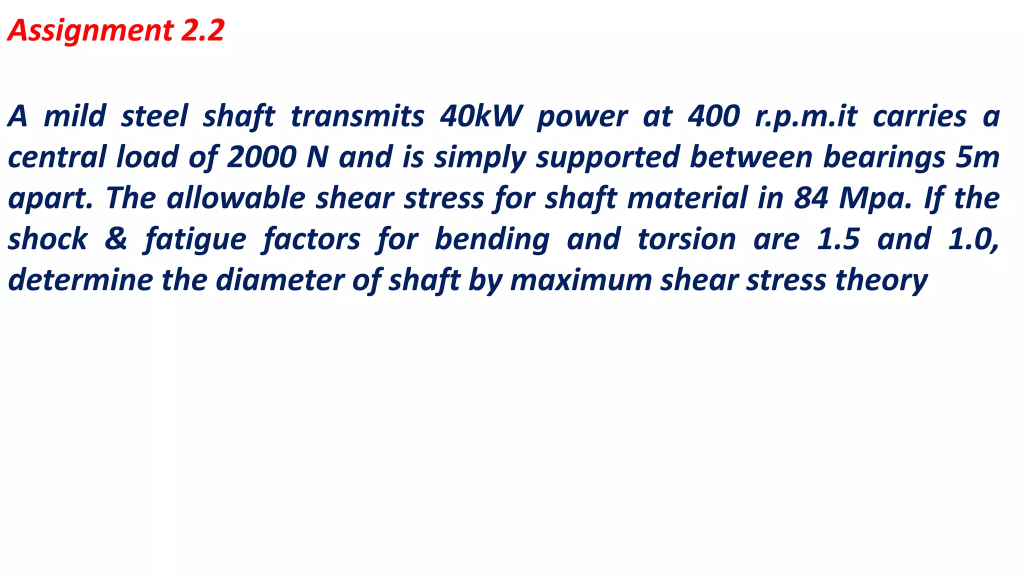 Unit 2 Design Of Shafts Keys and Couplings | PDF