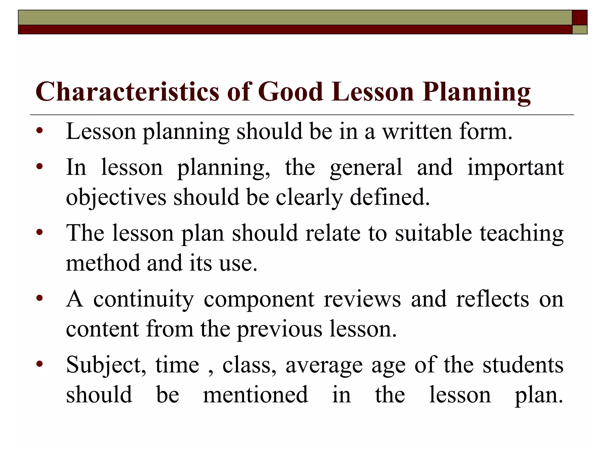 Lesson Planning | PPT | Educational Assessment | Education