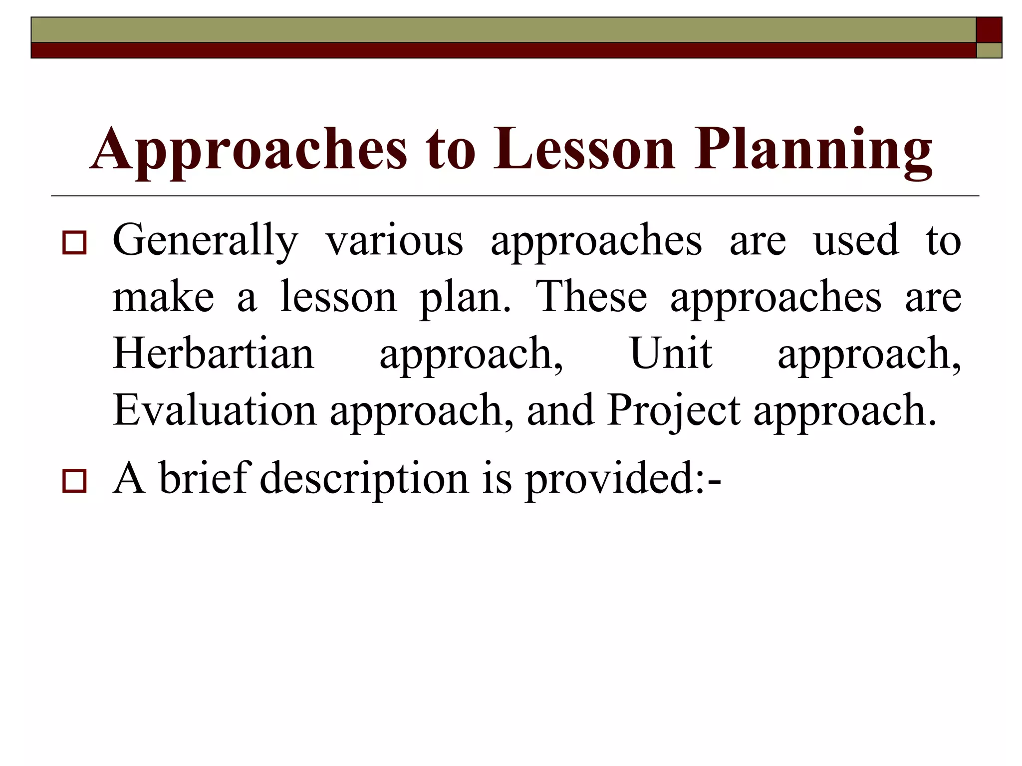 Lesson Planning | PPT