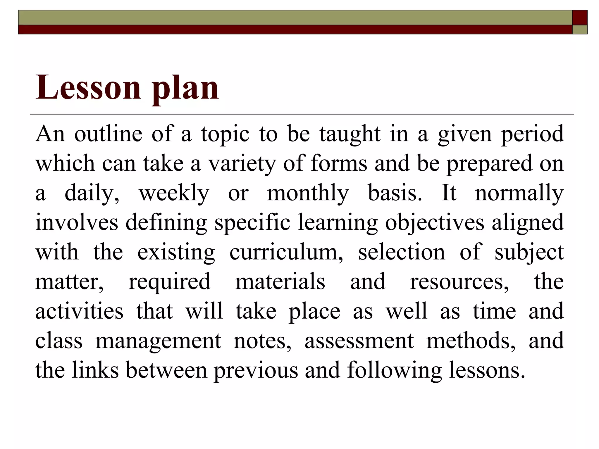 Lesson Planning | PPT