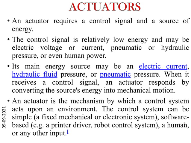 Introduction to Actuators | PDF | Robotics | Technology & Computing