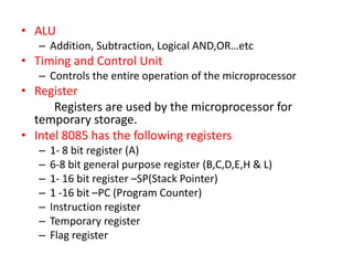 MICROPROCESSORS AND MICROCONTROLLERS | PPTX