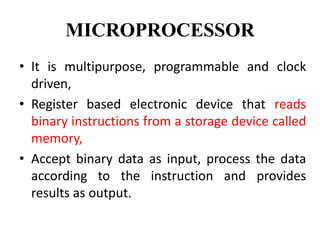 MICROPROCESSORS AND MICROCONTROLLERS | PPTX | Operating Systems | Computer Software and Applications