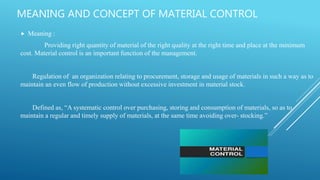 Cost Accounting - Material Control | PPTX