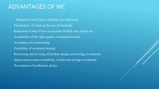 Cost Accounting - Material Control | PPTX