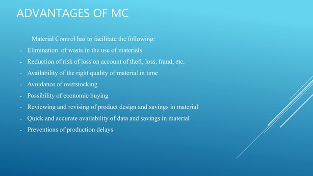 Cost Accounting - Material Control | PPTX | Logistics | Business