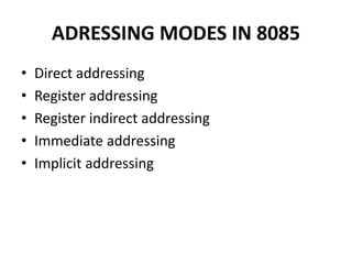 UNIT II MICROPROCESSOR AND MICROCONTROLLER | PPTX | Computing ...