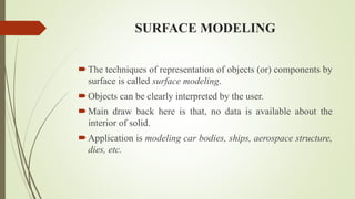 UNIT II GEOMETRIC MODELING (COMPUTER AIDED DESIGN AND MANUFACTURING ) | PPT