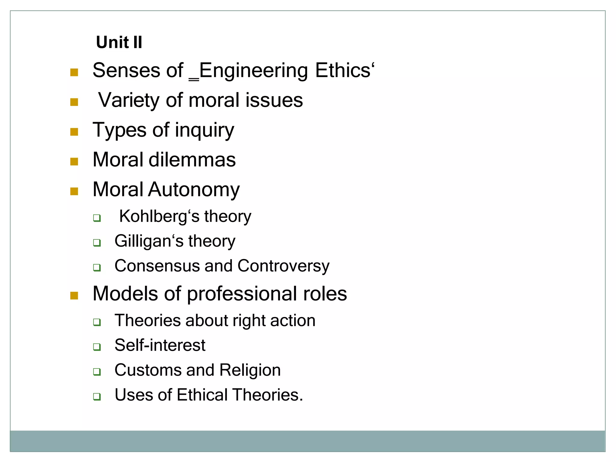 Professional Ethics Unit2 | PPTX