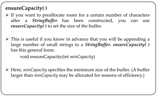 String Handling Inheritance Packages And Interfaces Ppt