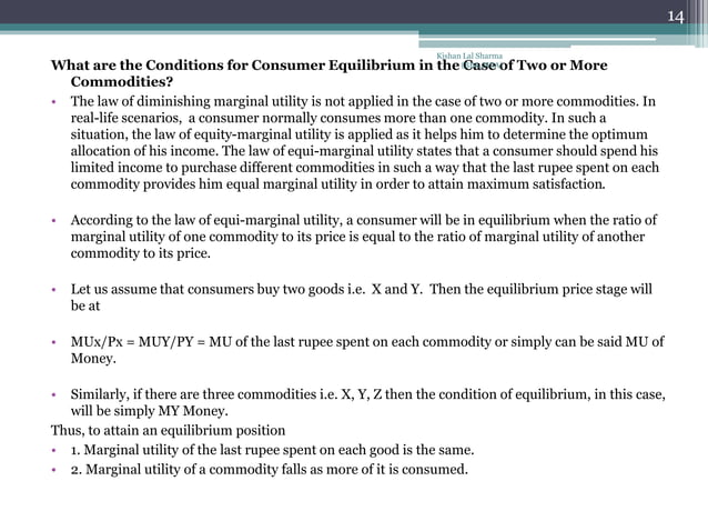 Consumer Equilibrium Class XI CBSE | PPTX