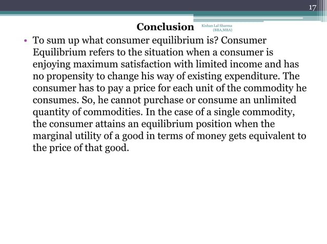 Consumer Equilibrium Class XI CBSE | PPTX
