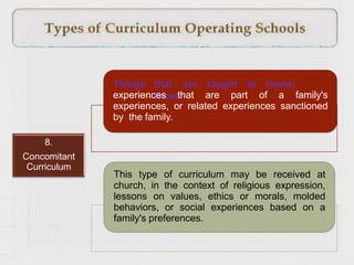 Unit 2. Types of Curriculum.pptx | Educational Assessment | Education