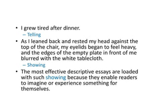 Unit 2. Descriptive Essays | PPT