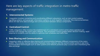 traffic management system in metro in details | PPT