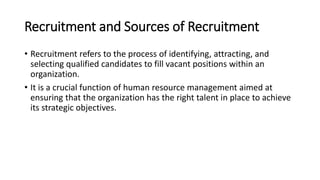 Recruitments, Selection and Human Resource Management | PPT