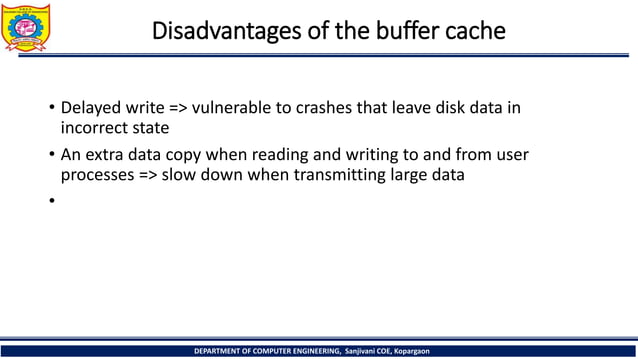 Unit 2.2. Buffer Cache.pptx (Introduction to Buffer Chache) | PPTX | Operating Systems ...