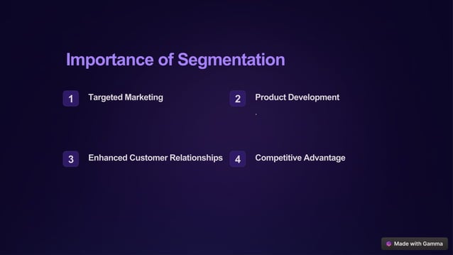 Introduction to market segmentation on management | PPT