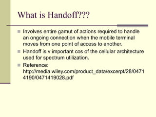 UNIT 2 mobility management system for wireless system | PPT