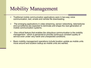 UNIT 2 mobility management system for wireless system | PPT