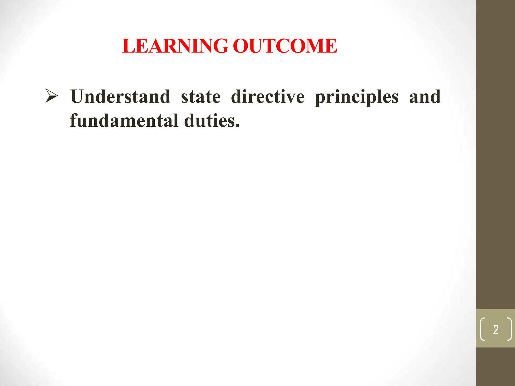 Understand state directive principles and fundamental duties. | PPT