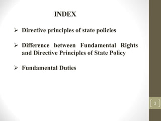Understand state directive principles and fundamental duties. | PPT