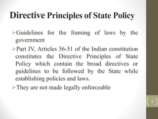 Understand state directive principles and fundamental duties. | PPT