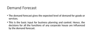 Demand Forecasting and its methods in Operations | PPT