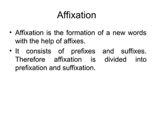 unit 2.ppt english word structure and formation | PPT