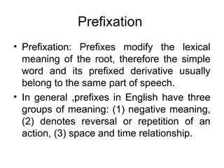 unit 2.ppt english word structure and formation | PPT