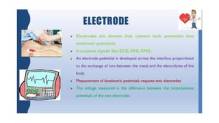 biopotential electrodes for EEG, ECG and EMG | PPTX