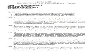 Computer Application In Business Word Excel Pptx