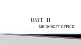 Computer Application in Business Word & Excel | PPTX