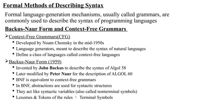 Describing Syntax And Semantics In Pplpptx