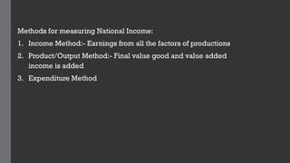 National Income (Measure, problems etc..) | PPTX