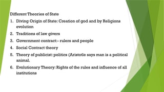 The Concept of State and Social Contract Theory | PPT