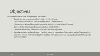 Unit two Interviewing skills.pptx health | PPTX