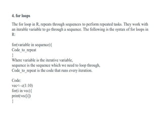 CONTROL STRUCTURES, DATA TYPES AND OBJECTS | PPT