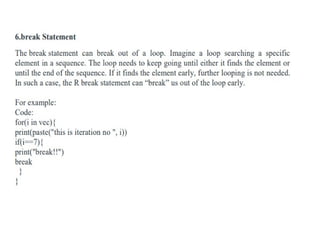 CONTROL STRUCTURES, DATA TYPES AND OBJECTS | PPT