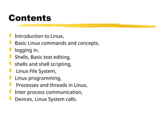 HISTORY, TYPES OF EMBEDDED LINUX, COMMANDS, | PPT