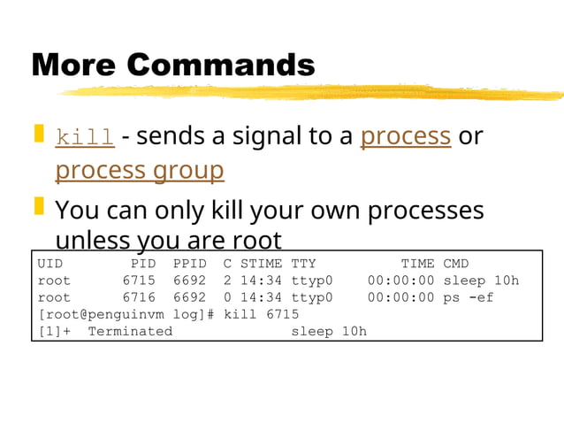 HISTORY, TYPES OF EMBEDDED LINUX, COMMANDS, | PPT