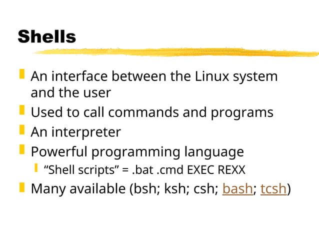 HISTORY, TYPES OF EMBEDDED LINUX, COMMANDS, | PPT