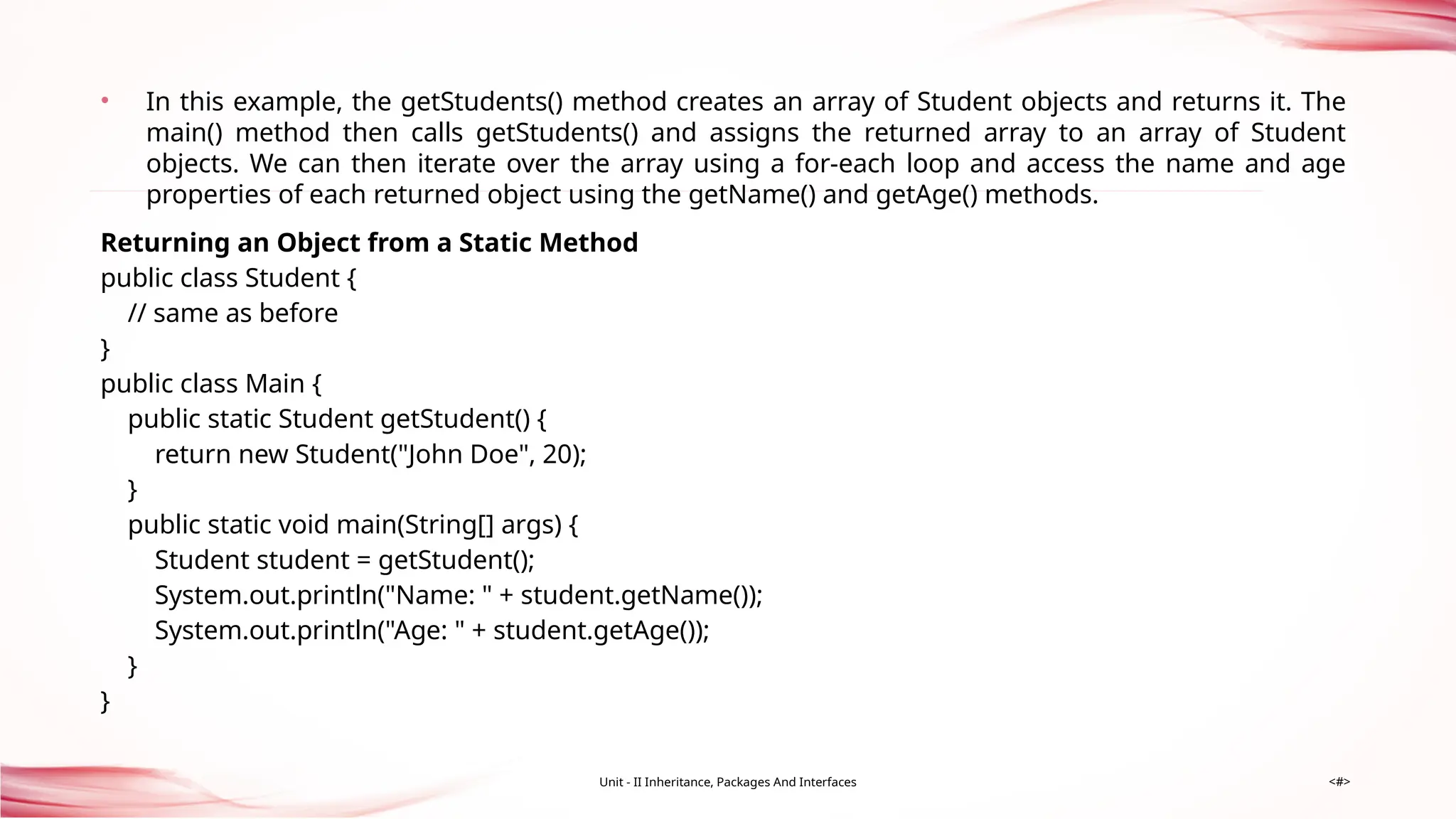 UNIT 2 & unit 3 OBJECT ORIENTED PROGRAMMING | PPTX