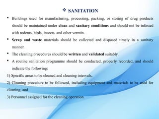 Good manufacturing practices: Organization and personnel, Hygiene ...