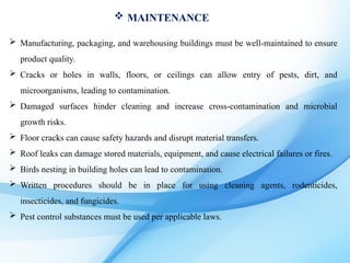 Good manufacturing practices: Organization and personnel, Hygiene ...